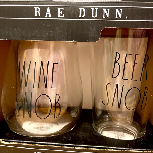 Rae Dunn | Dining | Rae Dunn Wine And Beer Glass Set | Poshmark